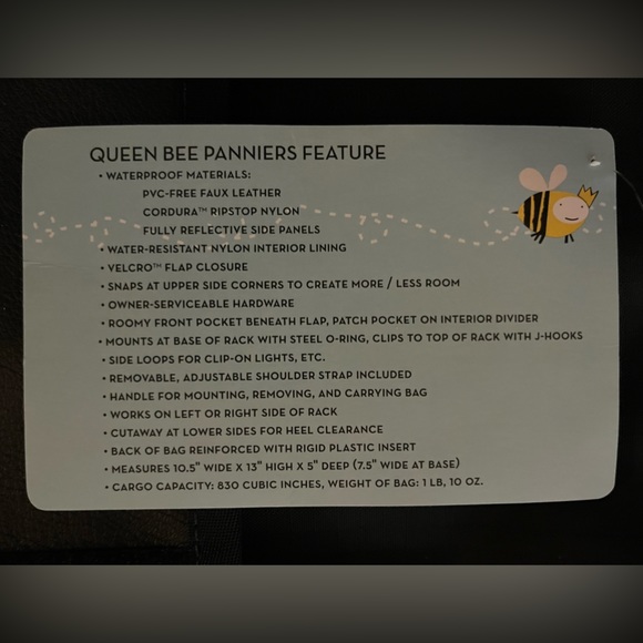 Queen Bee Creations | Other | Vintage Queen Bee Creations Bicycle Pannier Nwt | Poshmark